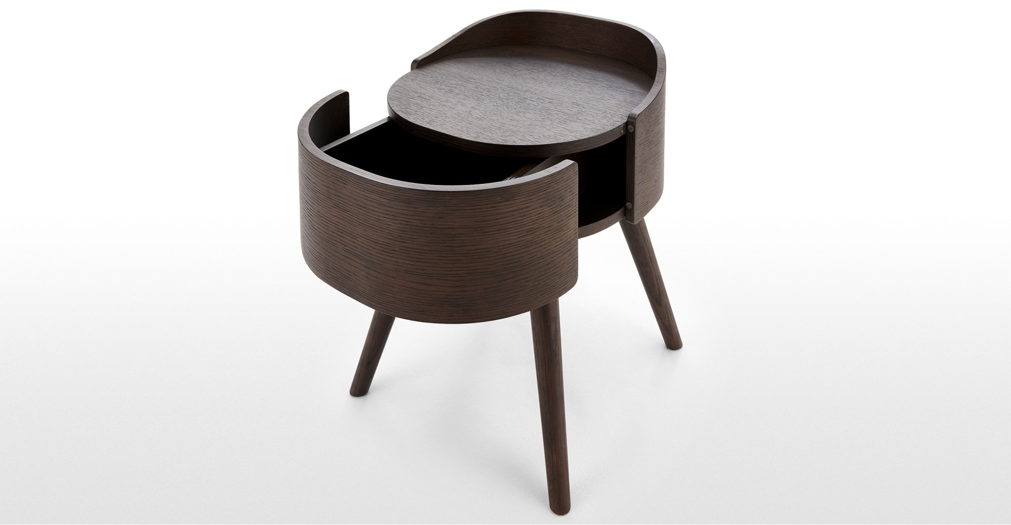 ADA Bedside Table Dark Stain Solid Oak - Bedside tables - Furniture ...