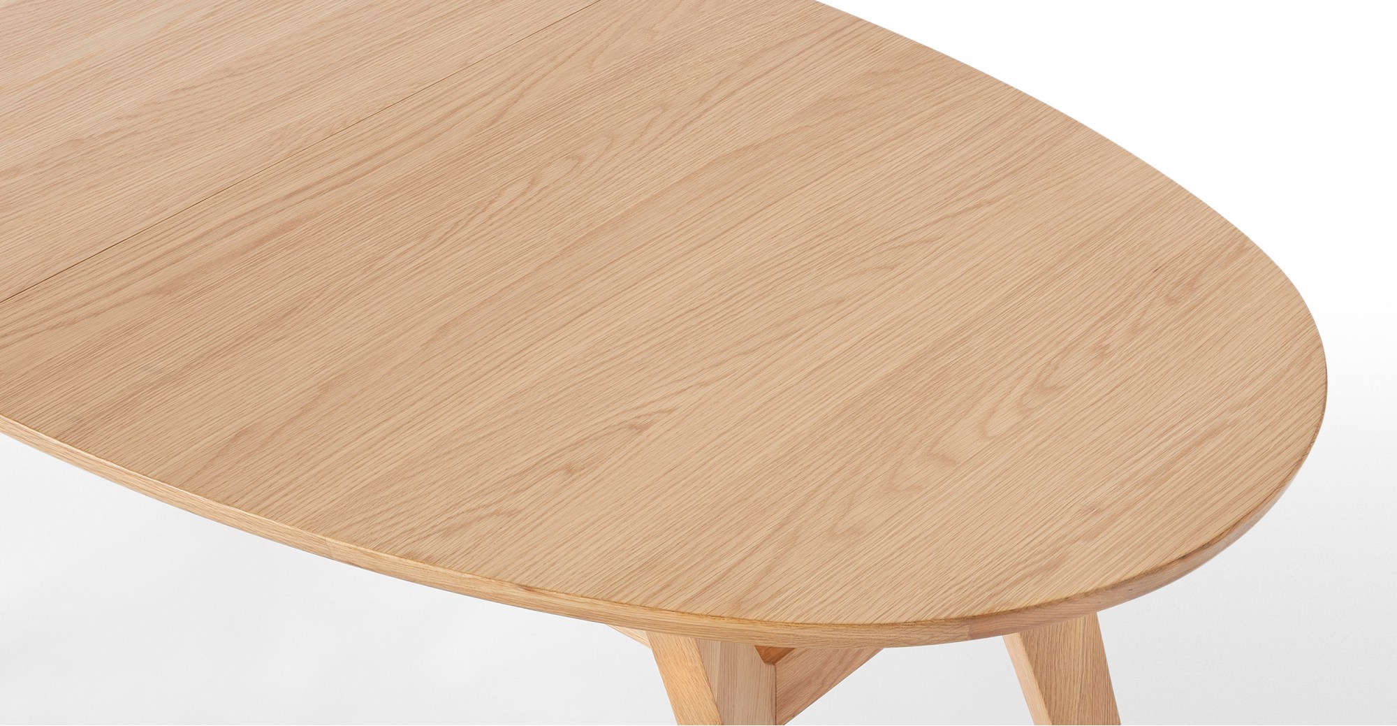 JENSON 6-8 Oval Extending Dining Table Brass Solid Oak - Dining tables ...