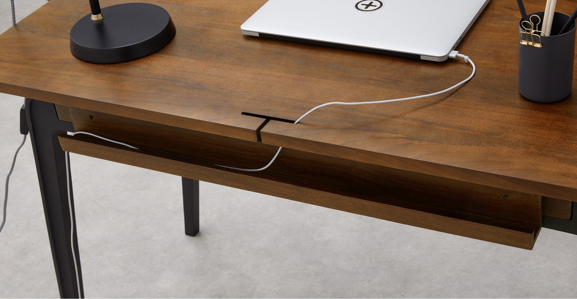 LUCIEN Desk Dark Mango Wood - Desks & computer desks - Furniture ...