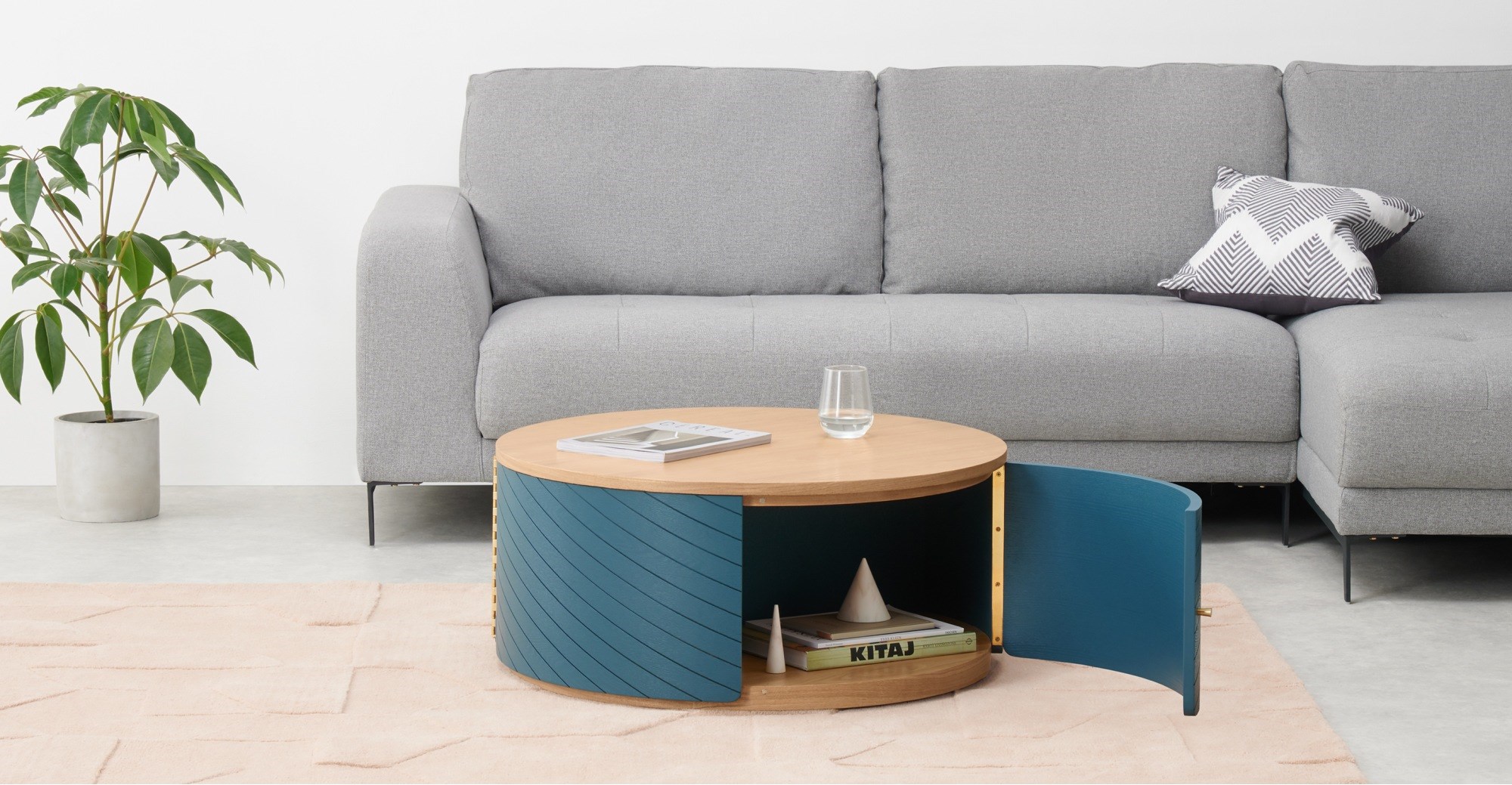 NOVAK Coffee Table Ash and Teal - Coffee & side tables - Furniture ...